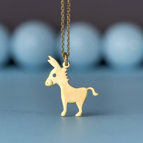 Sterling Silver Donkey Necklace / Cute Mule Pendant / Fun Gift | Etsy