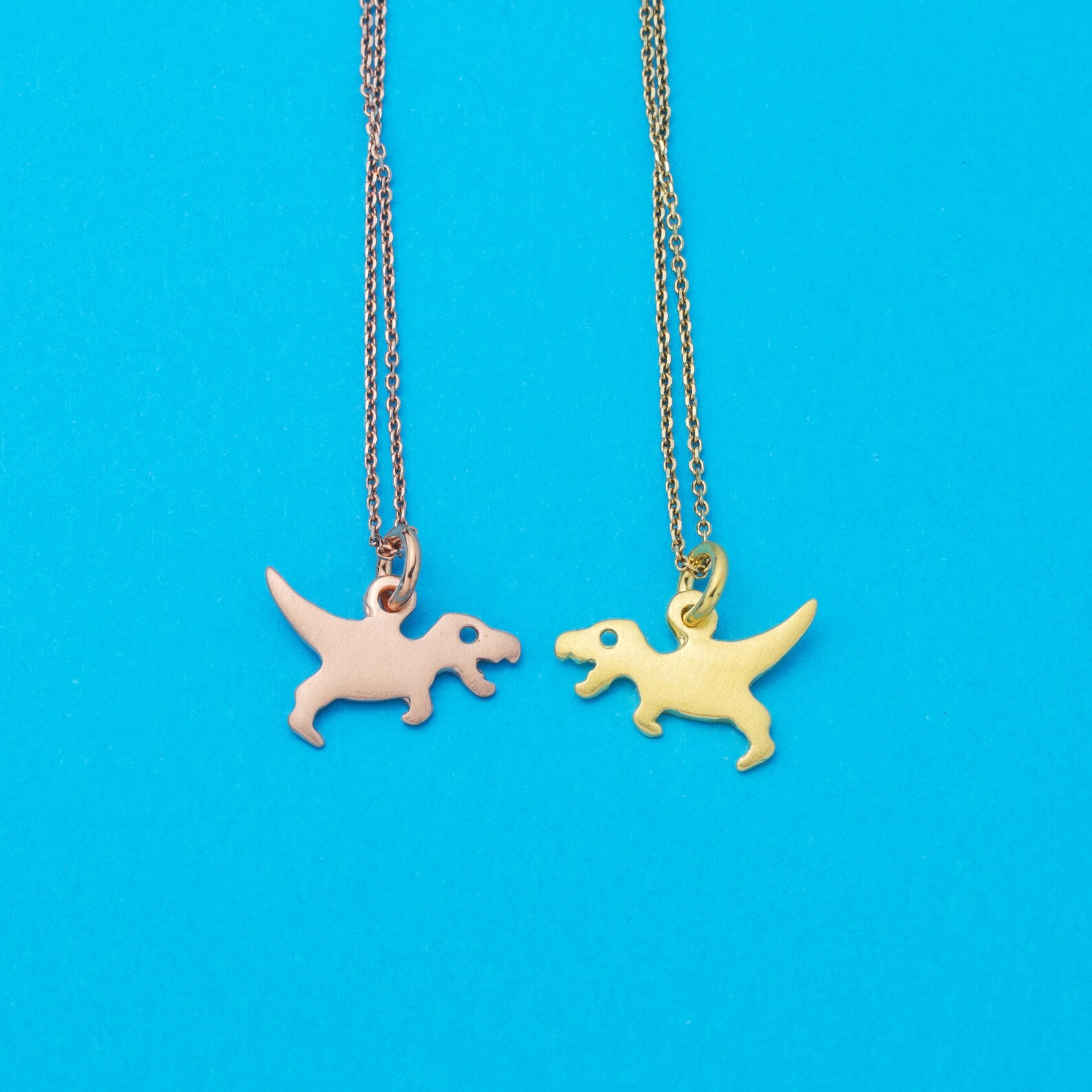 Solid Gold T Rex Necklace / Tyrannosaurus 14k Solid Pendant / - Etsy