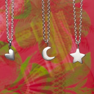 Solid Gold Extra Tiny Moon Necklace / Crescent Moon Necklace 14k ...