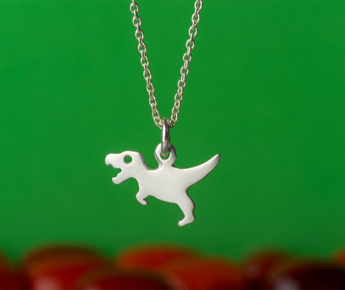 Solid Gold T Rex Necklace / Tyrannosaurus 14k Solid Pendant / - Etsy