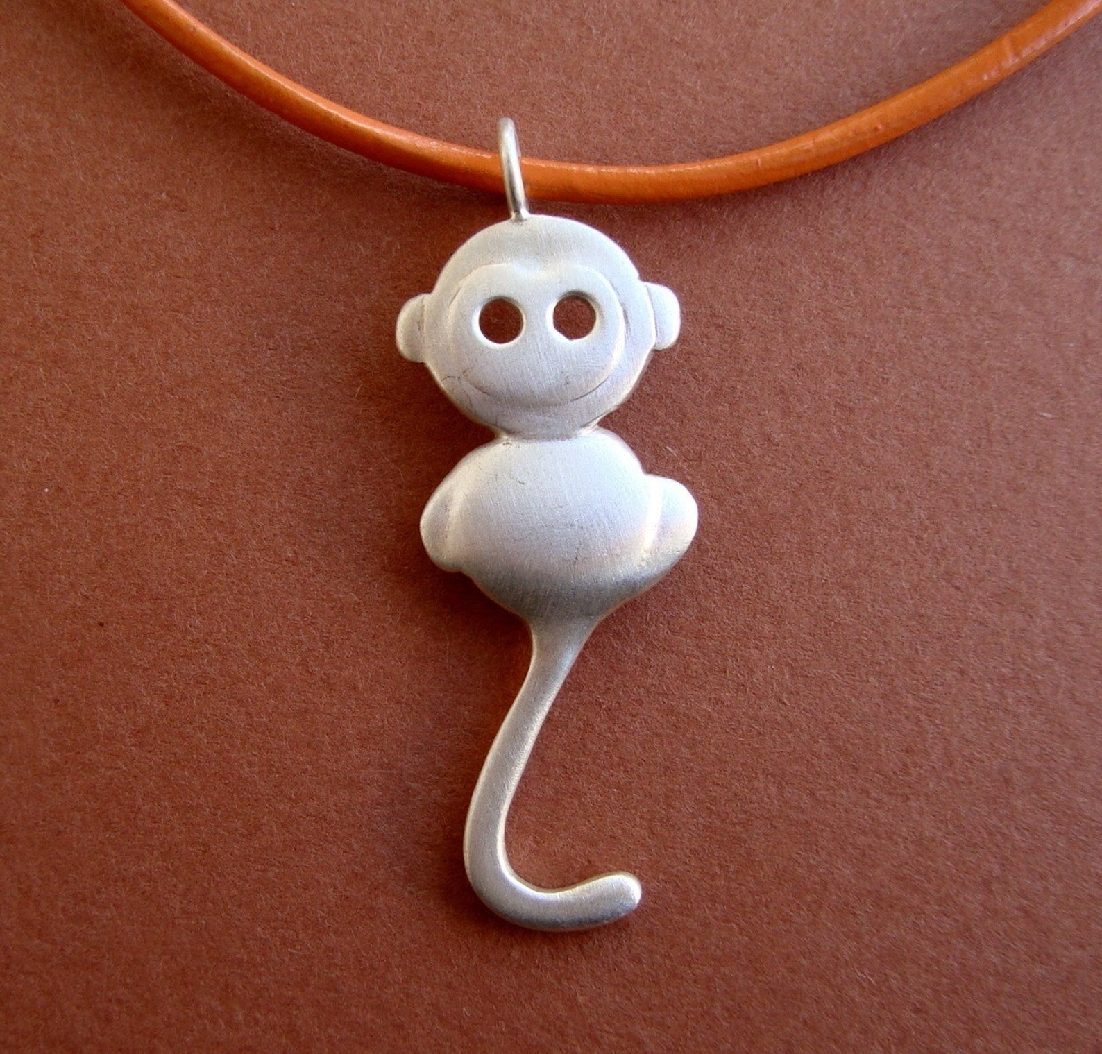 Monkey Necklace Sterling Silver / Monkey Pendant for Girls - Etsy