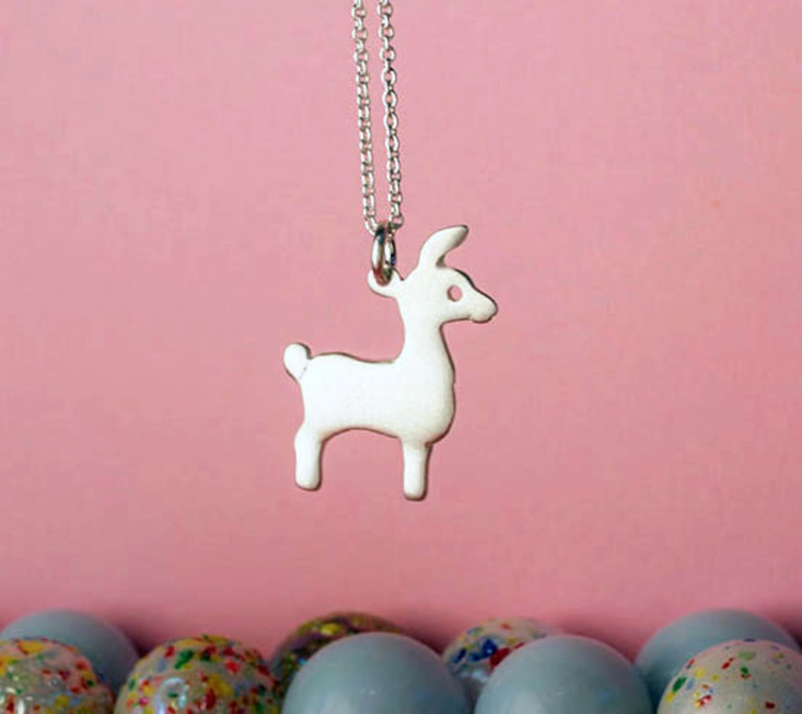 Llama Necklace Sterling Silver Pendant Silhouette Gift Kids - Etsy