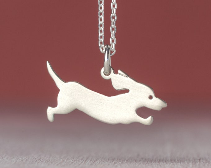 Dachshund Necklace / Dog Pendant / Sterling Silver Pet Jewelry - Etsy