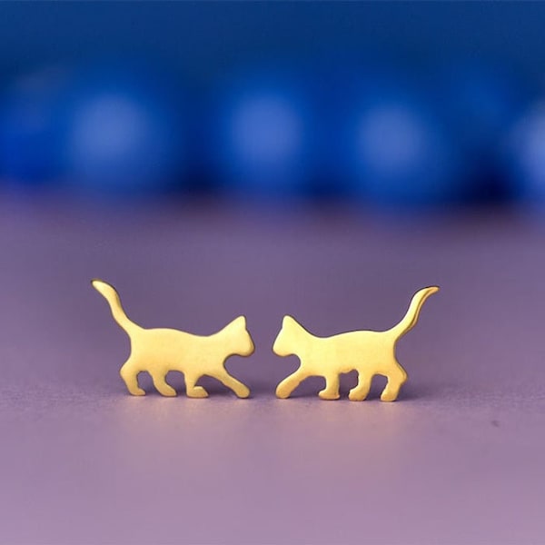 Cat Earrings - Etsy