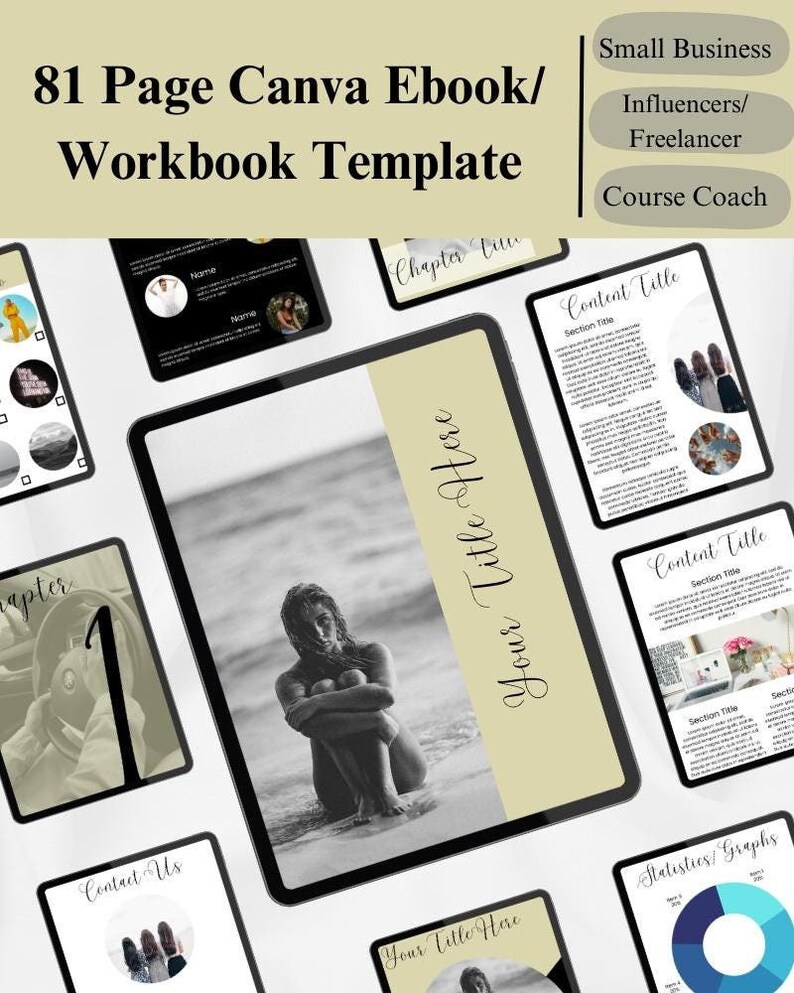 Ebook Canva Template/ Workbook Template Small Business, Influencer ...