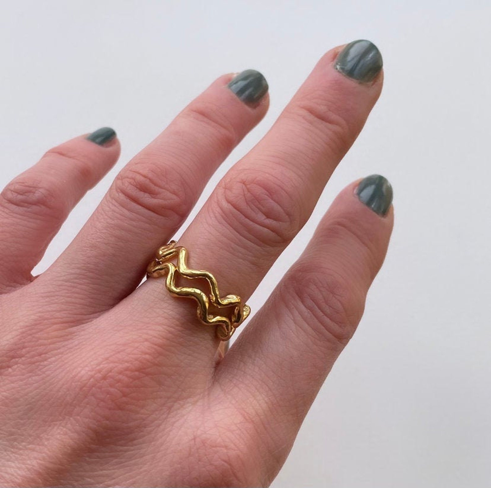 Wavy Stacking Layering Ring - Etsy