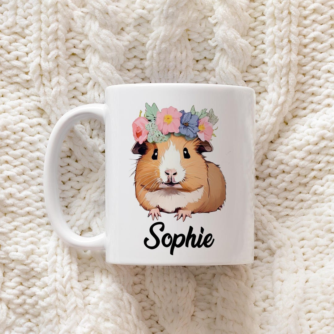 Personalized Guinea Pig Coffee Mug, Custom Name Mug, Cute Guinea Pig ...
