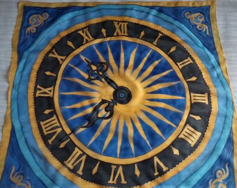Silk Clock Scarf - Etsy
