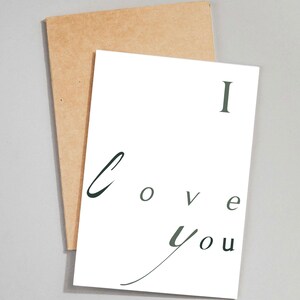 Printable I Love You Card - Etsy