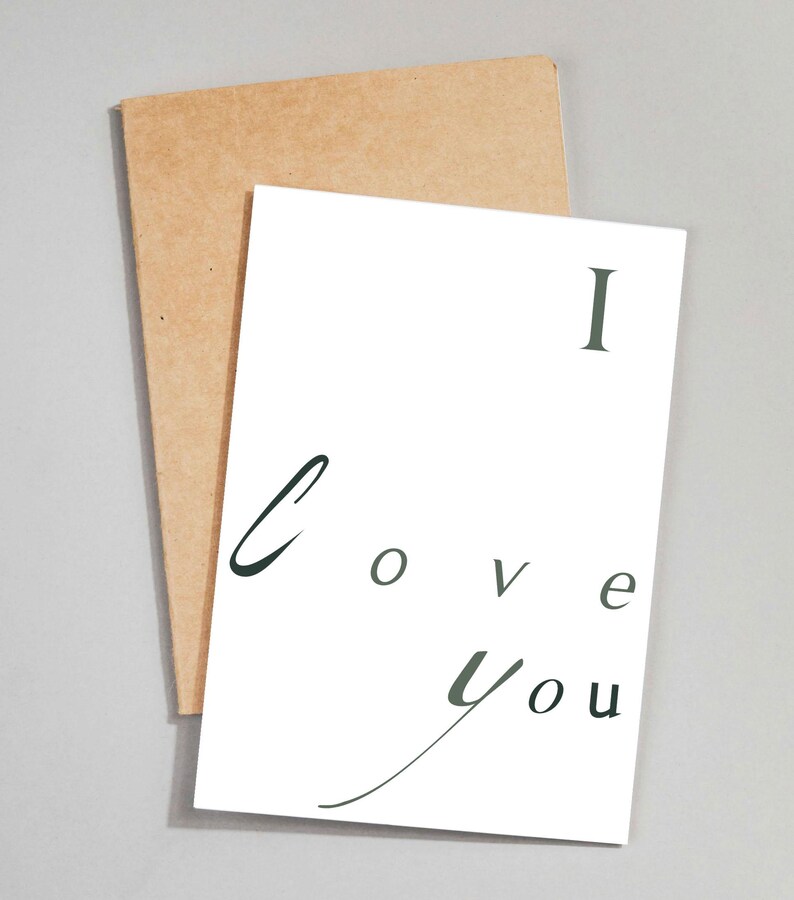 Printable I Love You Card - Etsy