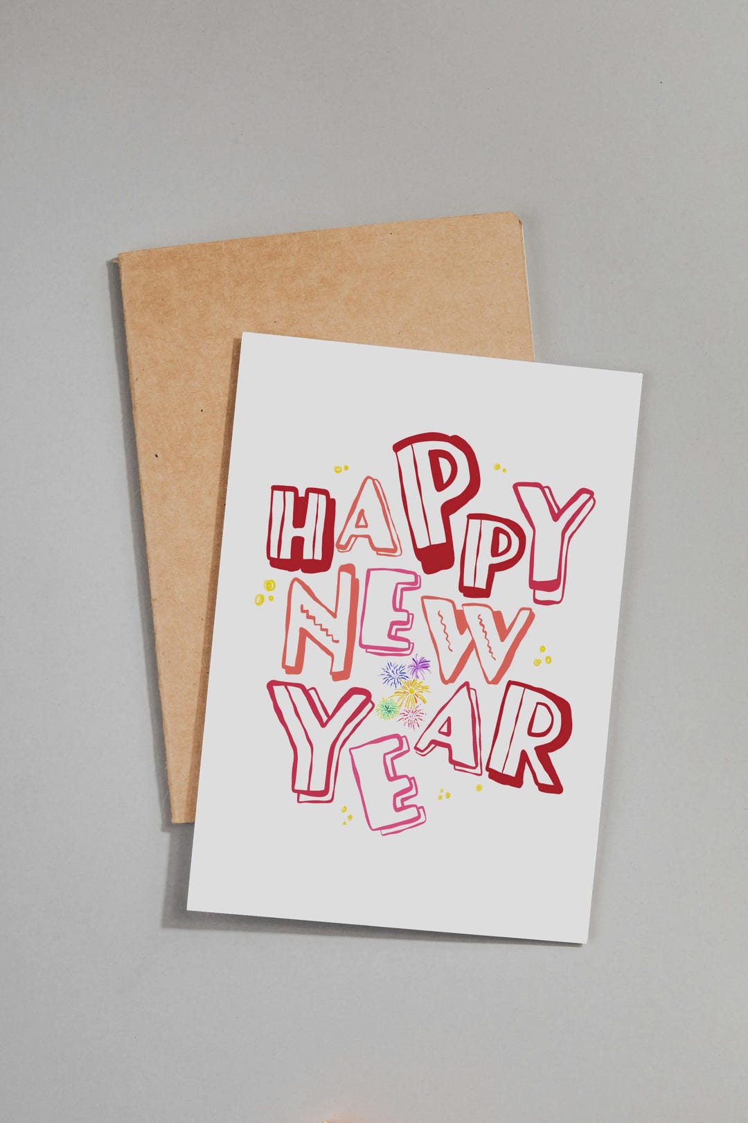 Printable Happy New Year Postcard 2025 - Etsy