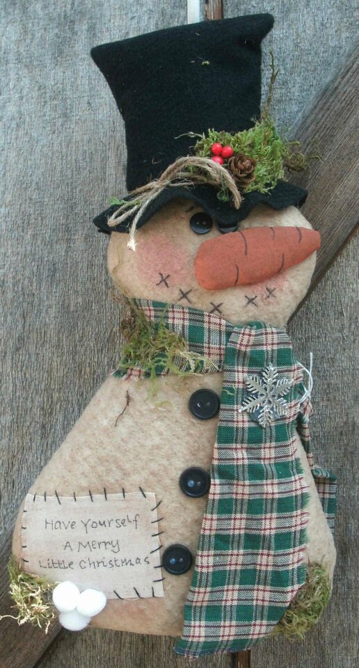 Homespun Snowman - Etsy