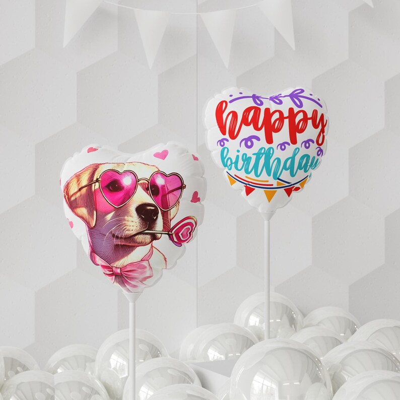 Labrador Dog Happy Birthday Balloon (round and Heart-shaped), 11" - Etsy