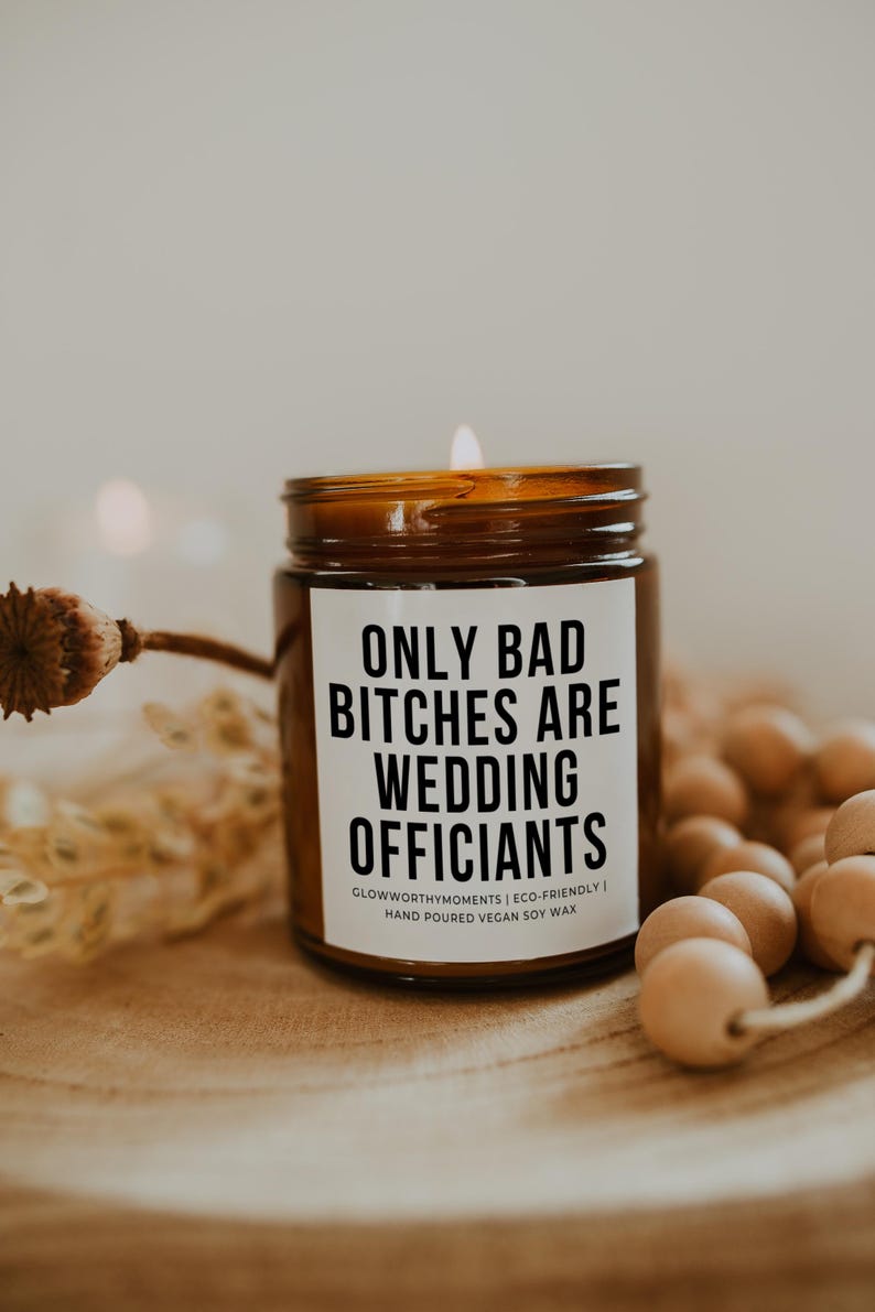 Funny Wedding Officiant Gift - Only Bad Bitches Are Officiants, Unique Proposal Gift for Wedding ...