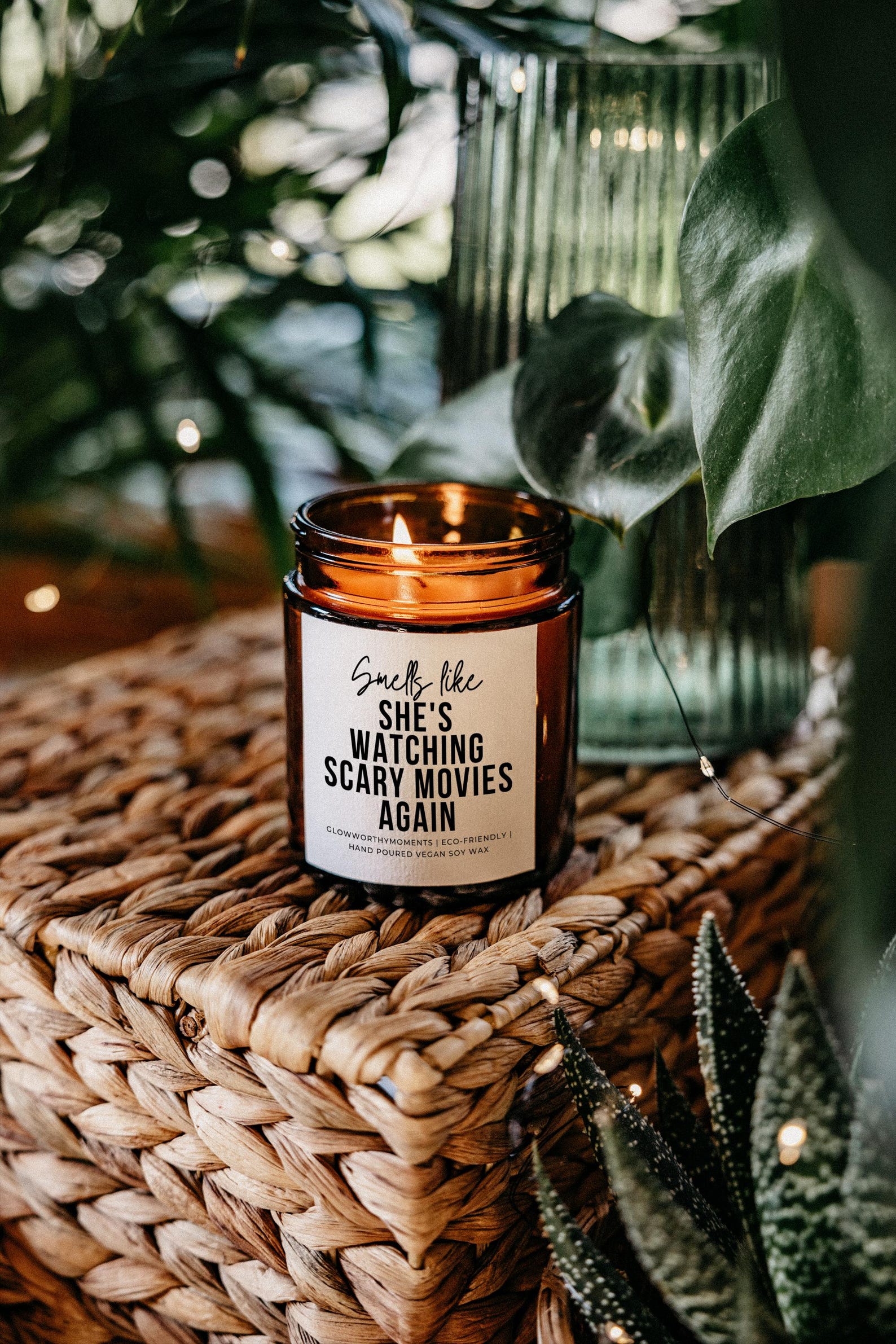 She’s Watching Scary Movies Soy Wax Candle, Favorite Horror Film Gag ...