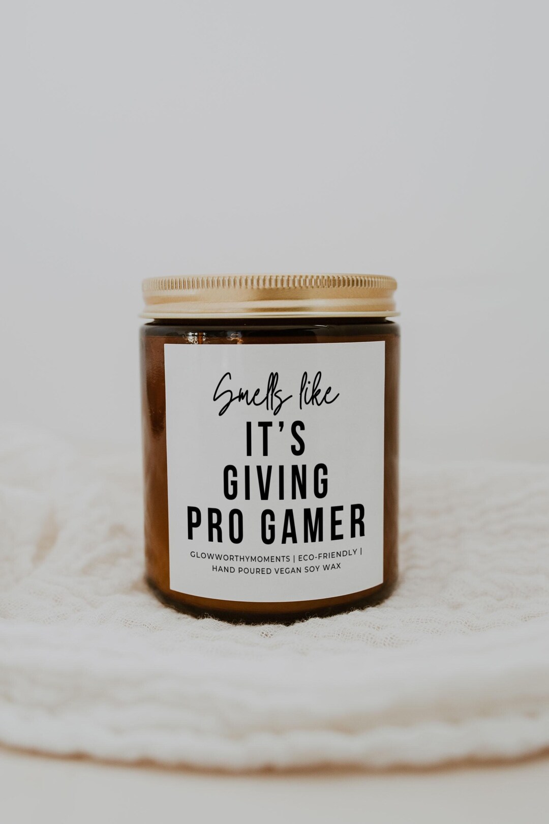Funny Gamer Pro Soy Wax Candle, Aesthetic Cozy Gaming Setup Office Desk ...