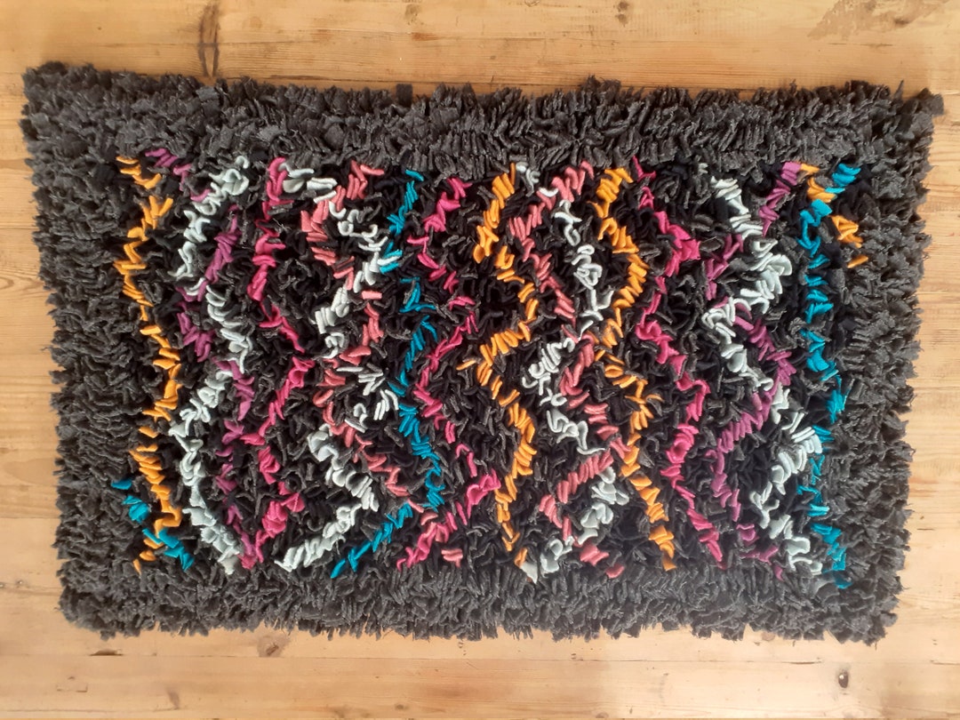 Colourful Proddy Rag Rug, Wool Rug, Handmade Original Rug. - Etsy