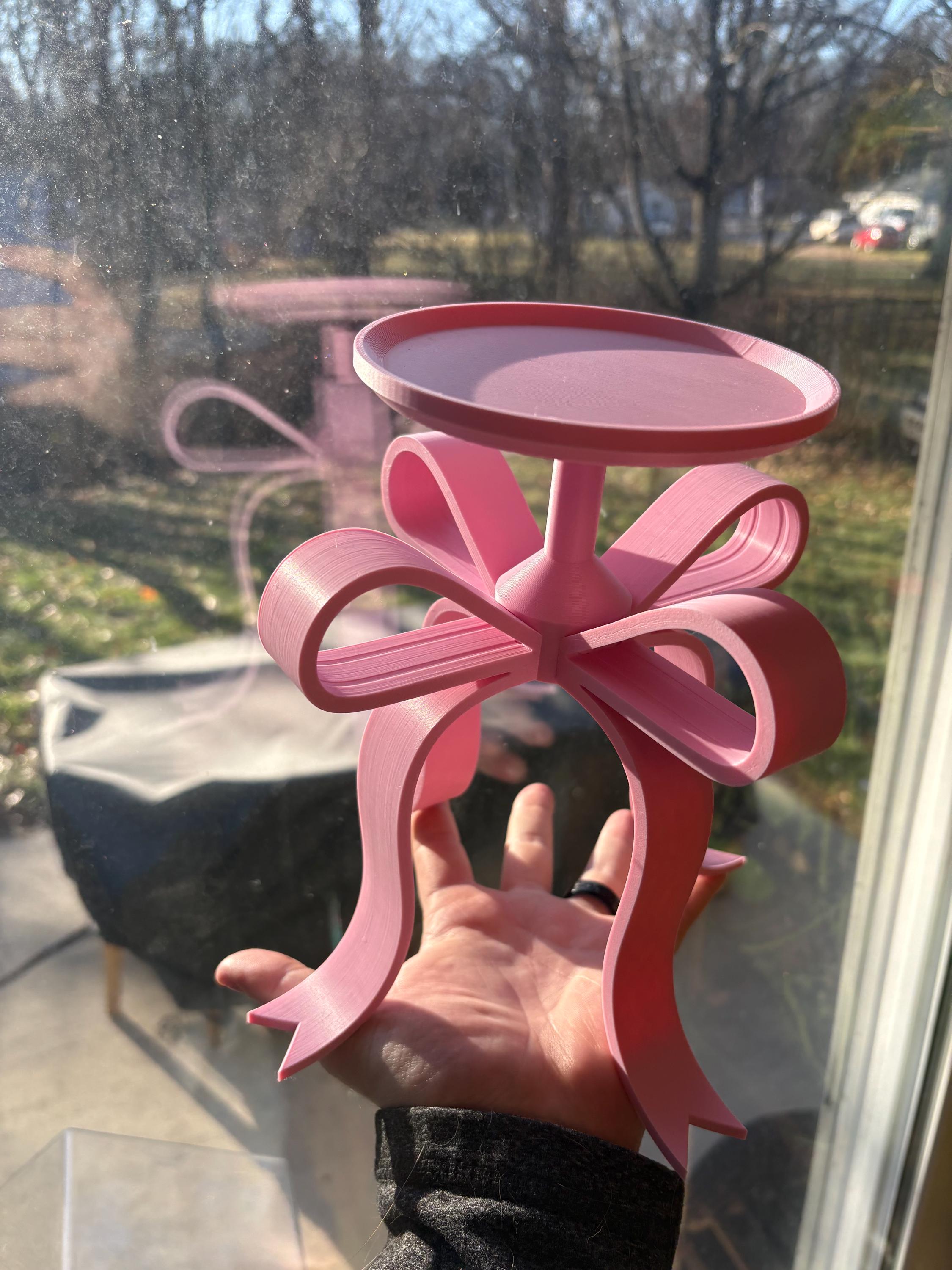 Ribbon Bow Candle Holder - Display Plant Stand - Etsy