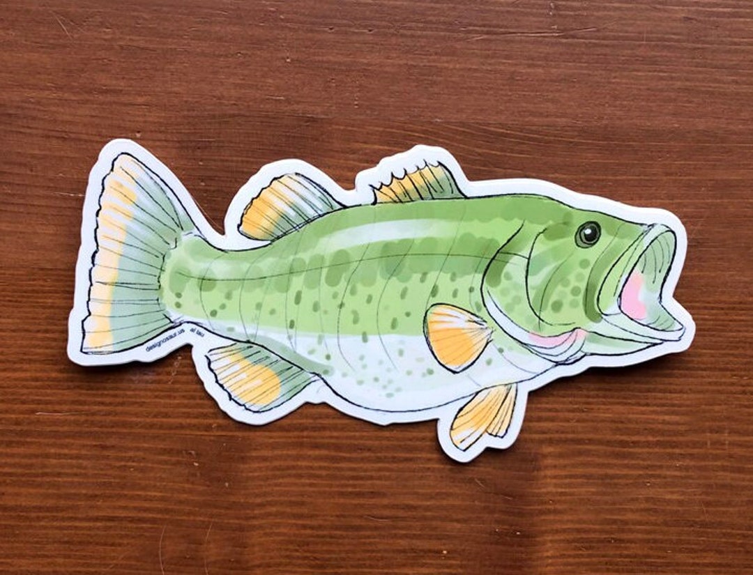 Largemouth Bass Fish Stickers (set of 3) - Etsy