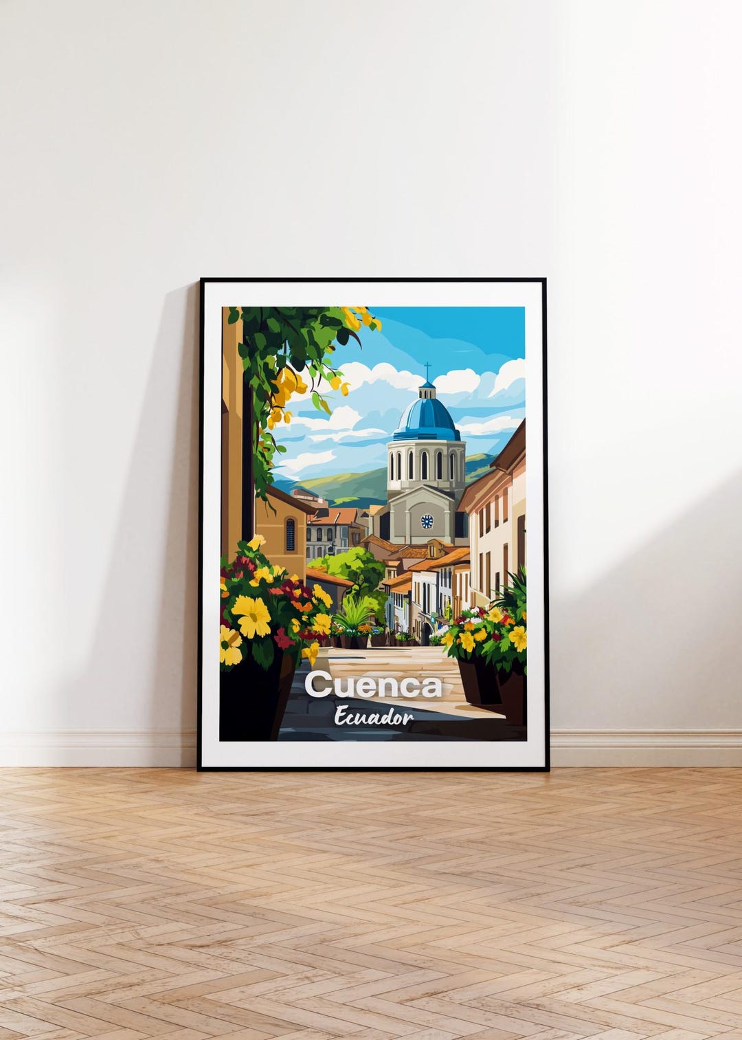 Cuenca Travel Print - Ecuador, Cuenca Artwork, Ecuador Poster, Wedding ...