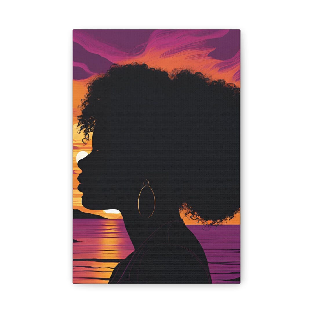 Canvas Art Print Afrocentric Wall Decor, Inspiring Home Art, Sunset ...