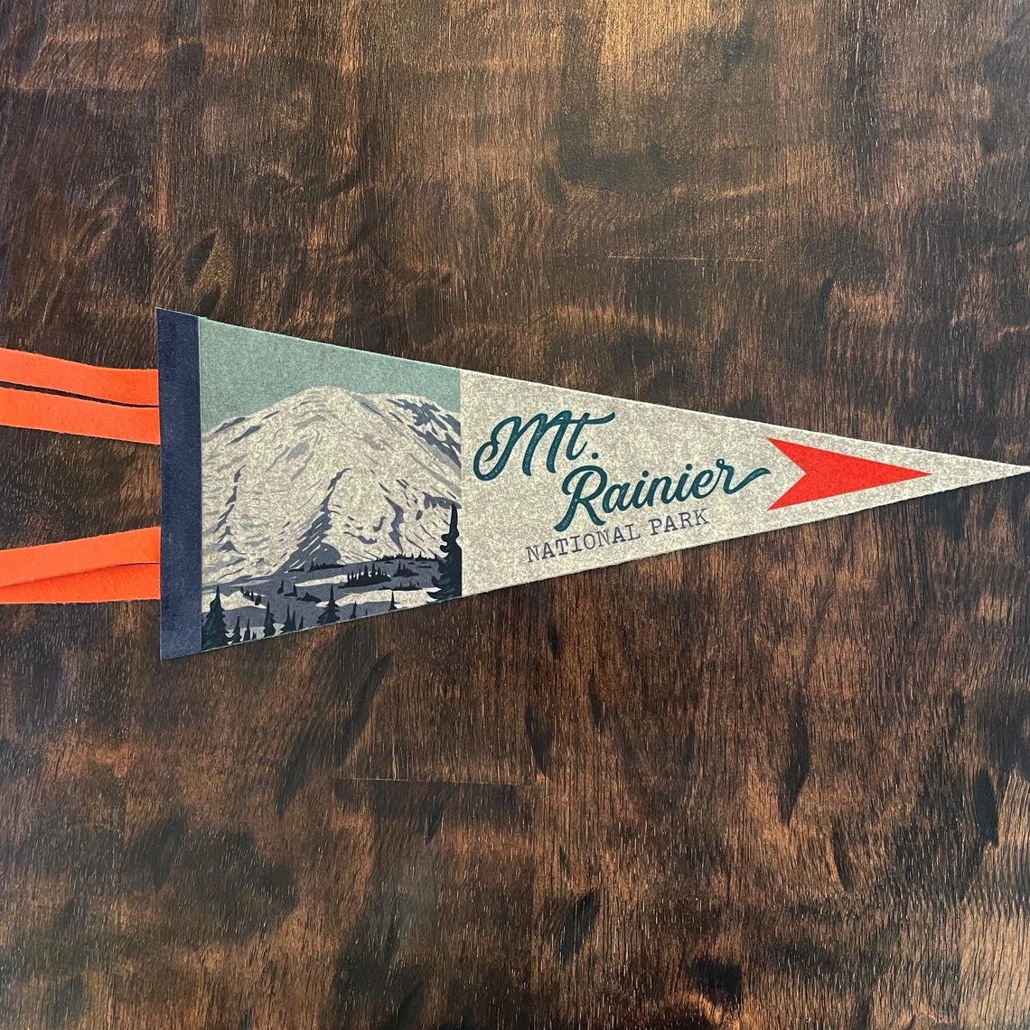 Mt Rainier National Park Pennant - Etsy