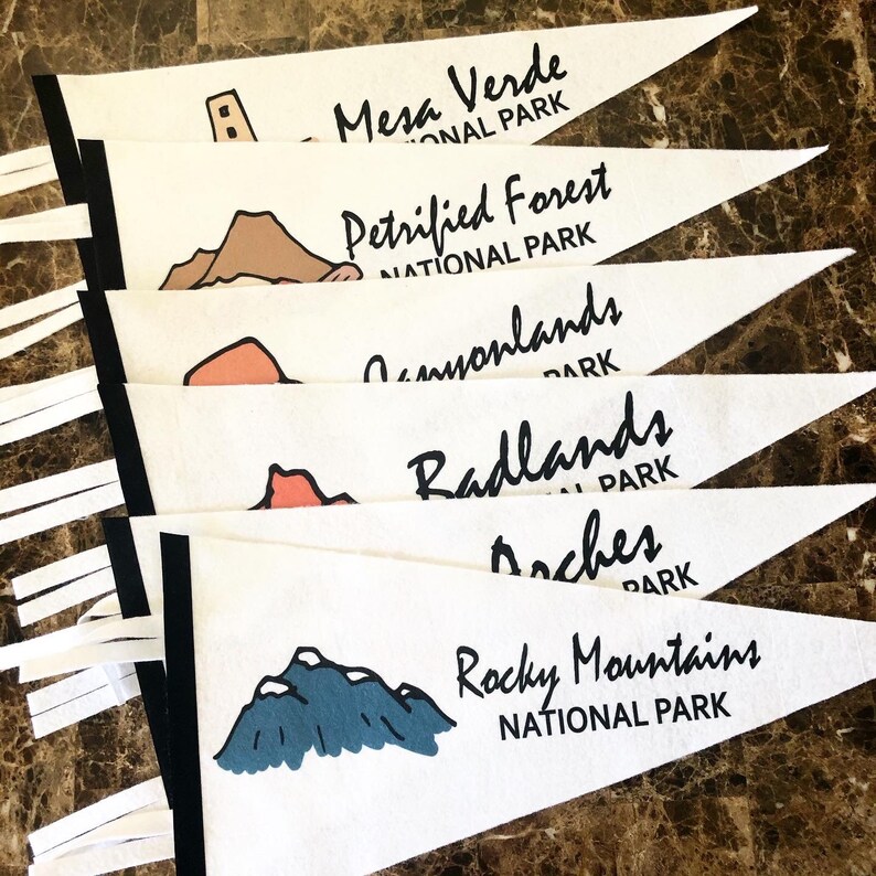 National Park Pennants - Etsy