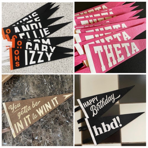 Custom Small Pennant - Etsy