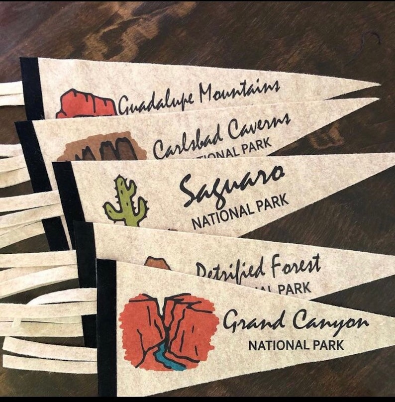 National Park Pennants - Etsy