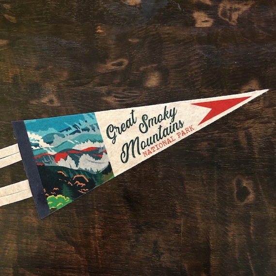 Great Smoky Mountains National Park Pennant - Etsy