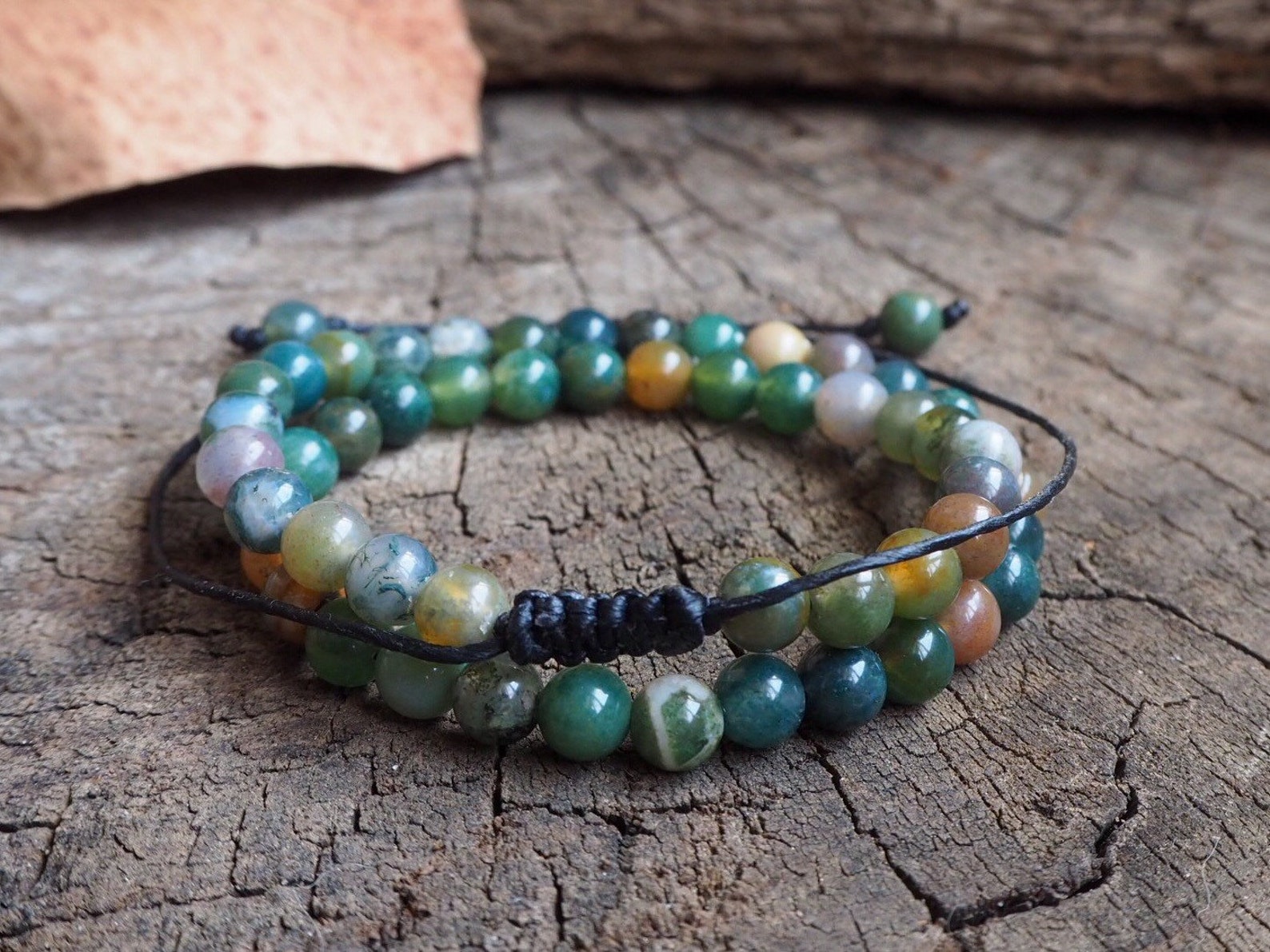 Adjustable Fancy Jasper Indian Agate Beaded Necklace Fancy | Etsy