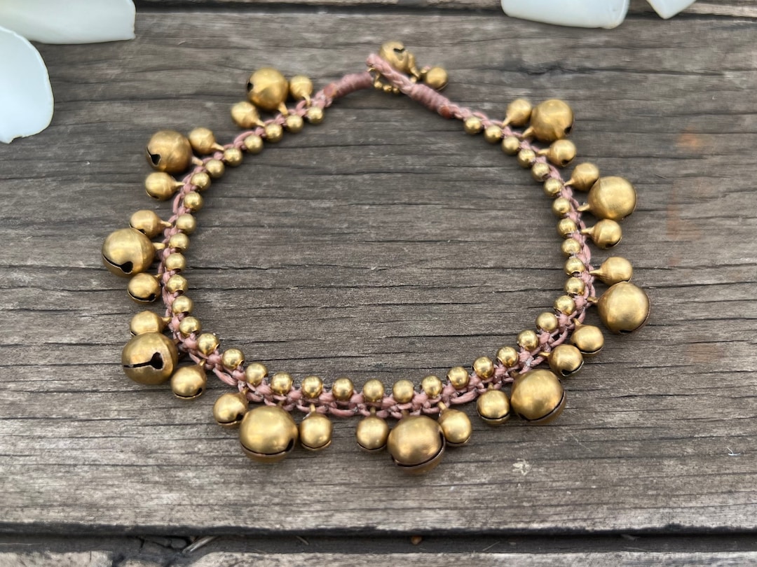 Sun Flower Brass Bell Anklet, Dance Anklet, Wedding Women Anklet ...