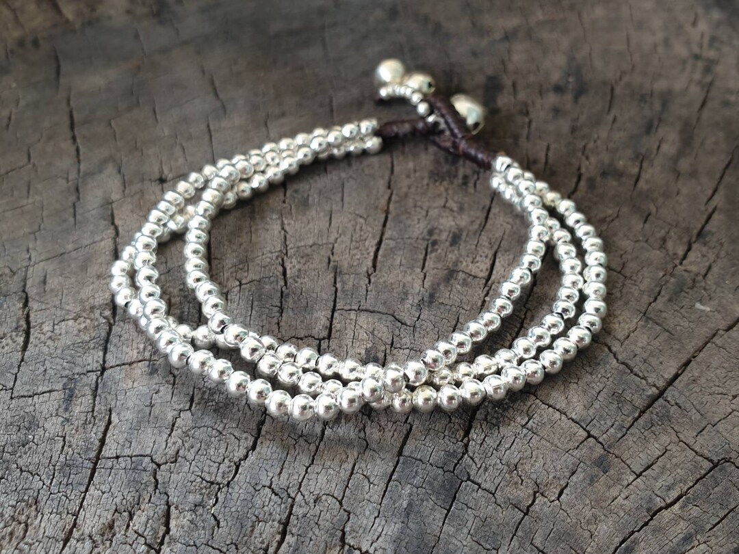 Triple Silver Chains Bracelet, Women Bracelet, Simple Bracelet - Etsy