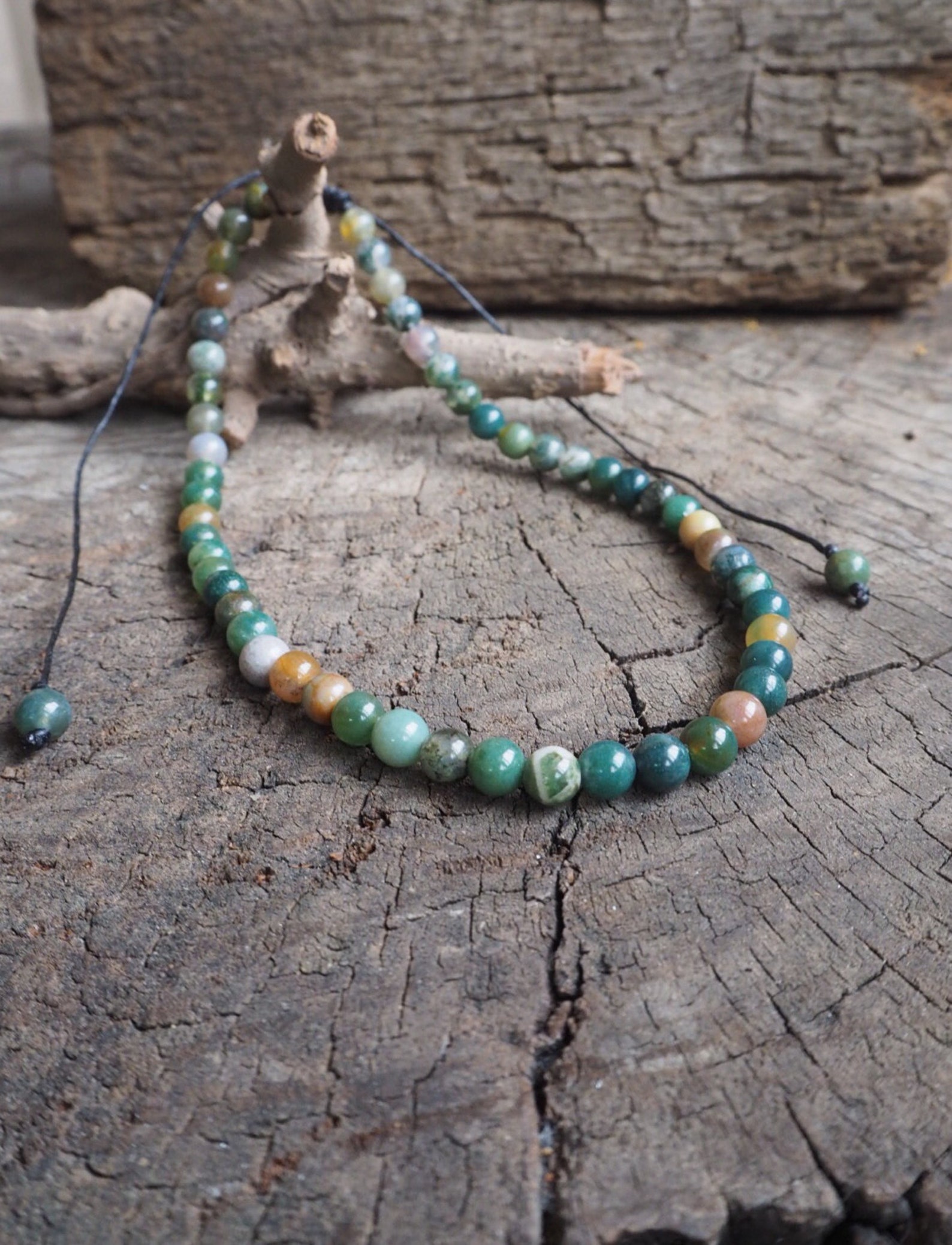 Adjustable Fancy Jasper Indian Agate Beaded Necklace Fancy | Etsy