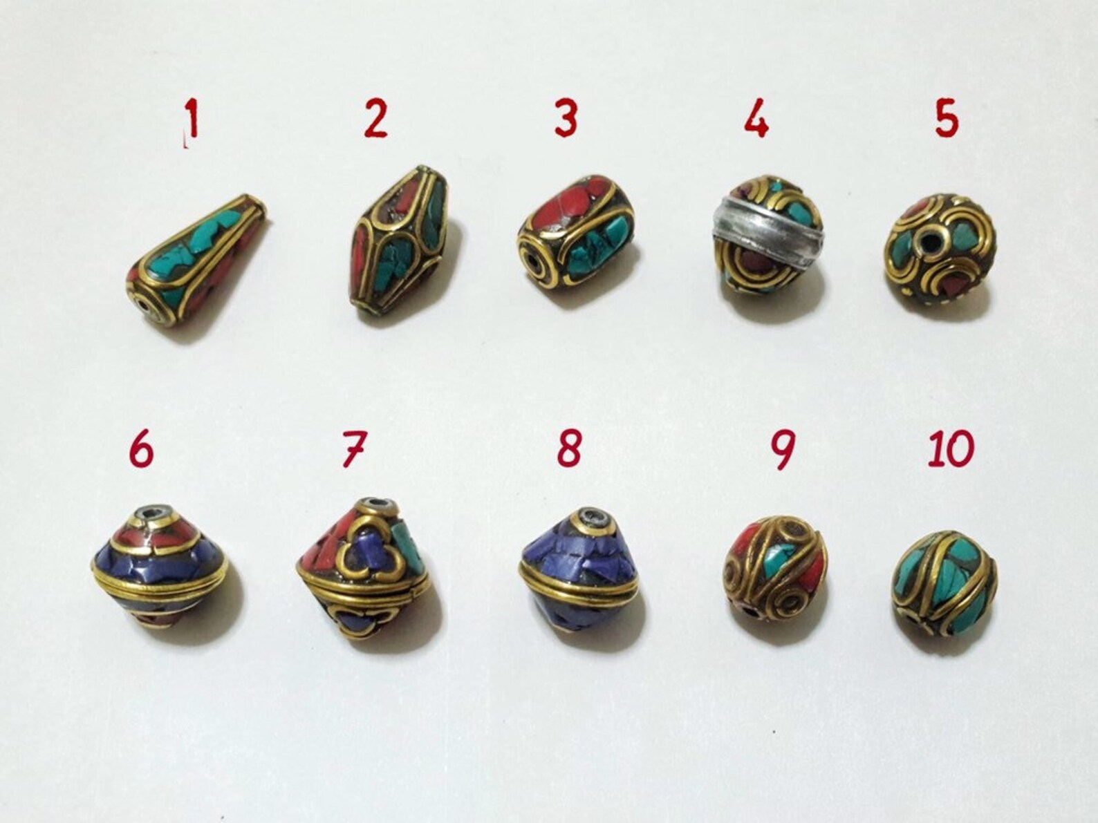 Double Brass Chains Nepal Tibetan Stone Bracelet/ Anklet - Etsy