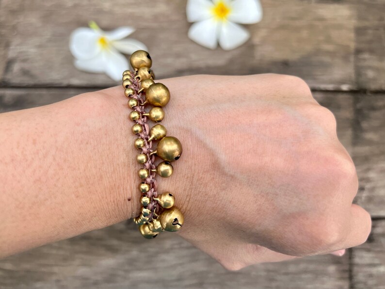 Sun Flower Brass Bell Anklet Dance Anklet Wedding Women | Etsy