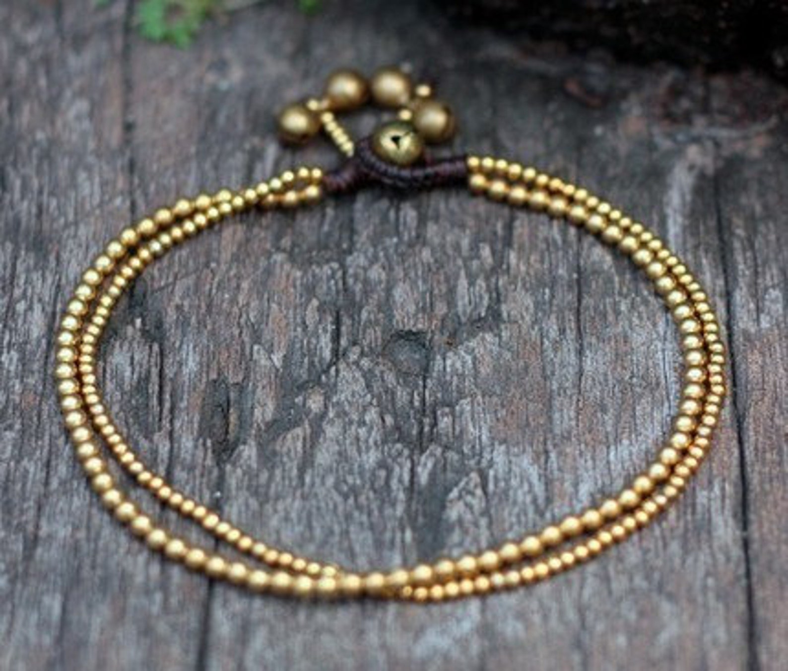 Double Brass Chains Anklet Simple Brass Bracelet for Her - Etsy