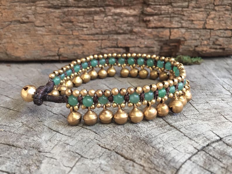 Jingling Brass Bells Women Bracelet or Anklet Hippie Women | Etsy