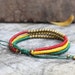 Triple Brass Beaded Reggae Adjustable Bracelet, Reggae Bracelet, for ...