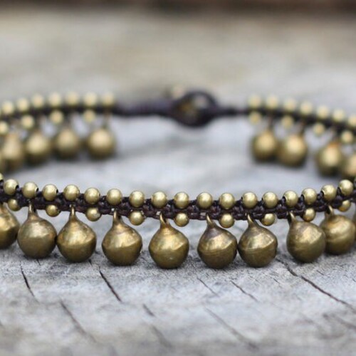 Sun Flower Brass Bell Anklet Dance Anklet Wedding Women | Etsy