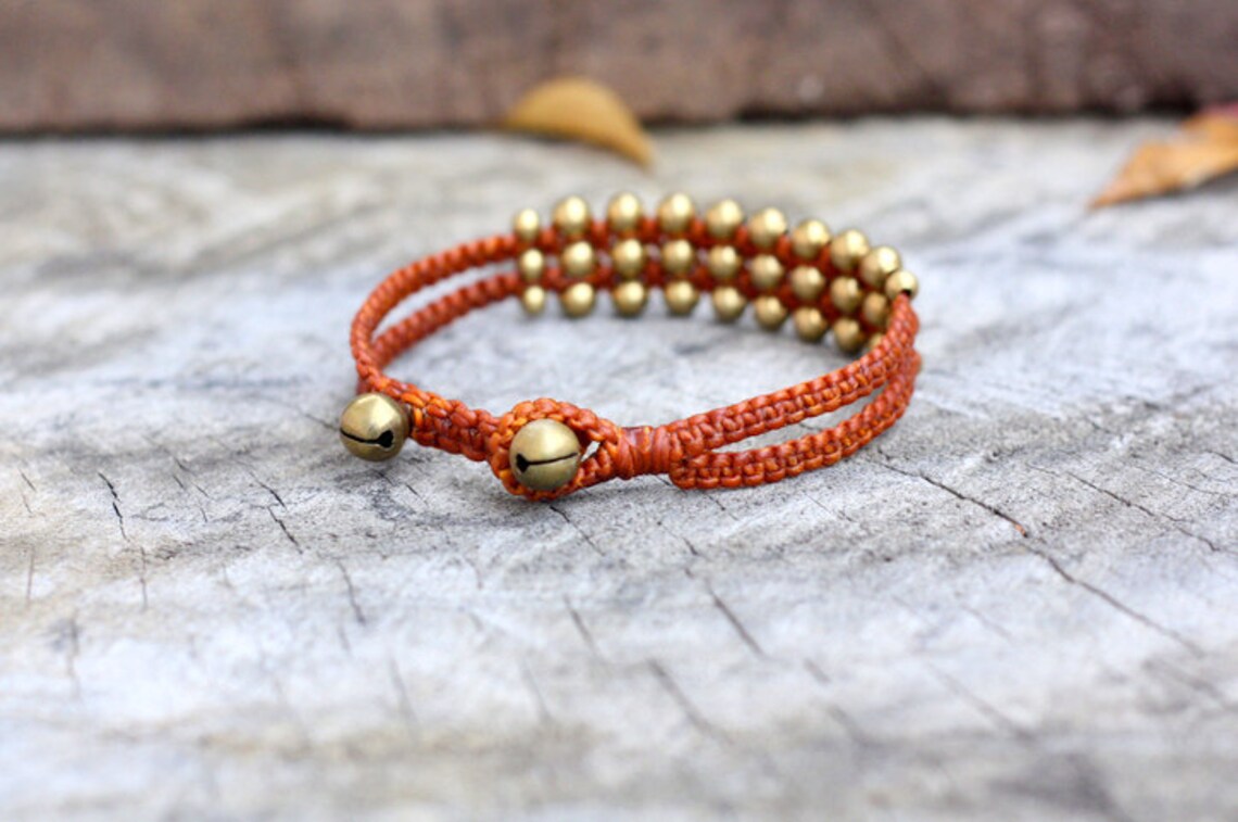 Rust Brown Brass Hip Bracelet - Etsy