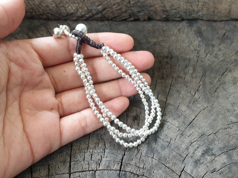 Triple Silver Chains Bracelet, Women Bracelet, Simple Bracelet - Etsy