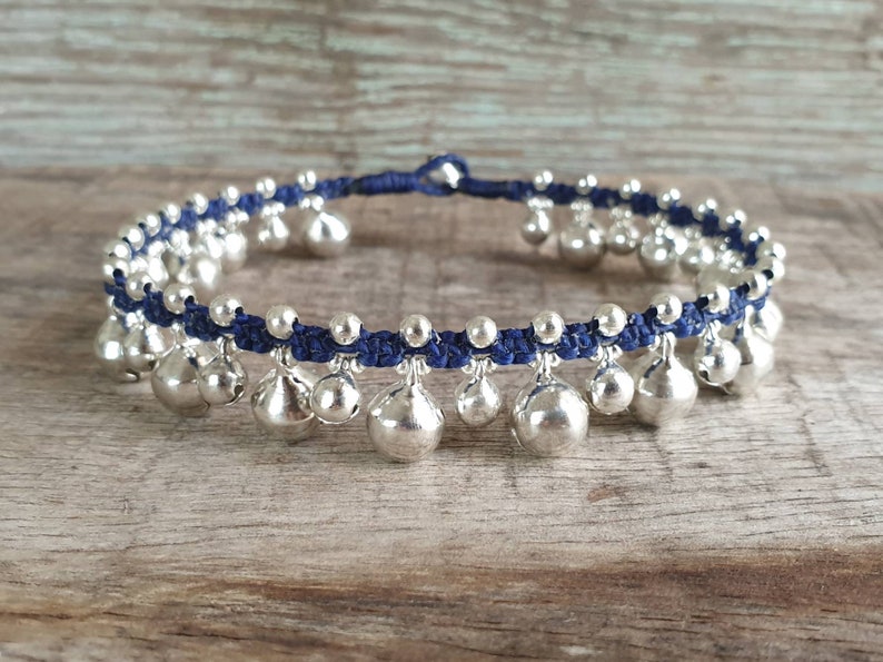 Jingling Silver Bell Anklet Hippie Anklet Wedding Women - Etsy