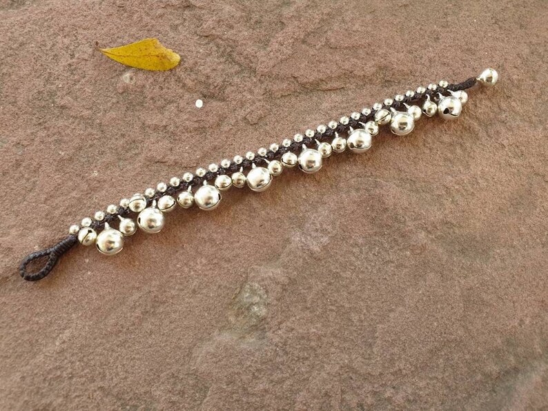 Sun Flower Silver Bells Bracelet Boho Wedding Women Bracelet | Etsy