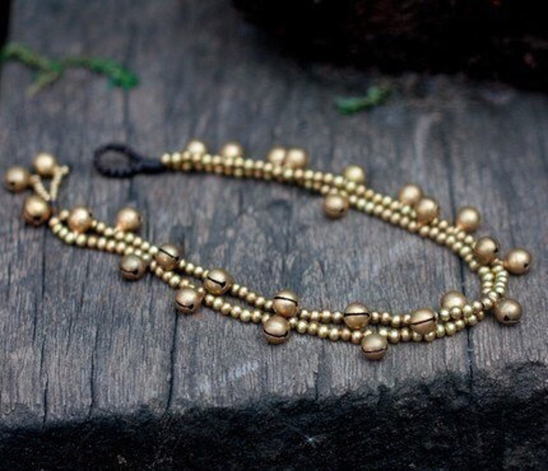 Double Brass Bell Chains Women Anklet or Bracelet,gifts for Her, for ...