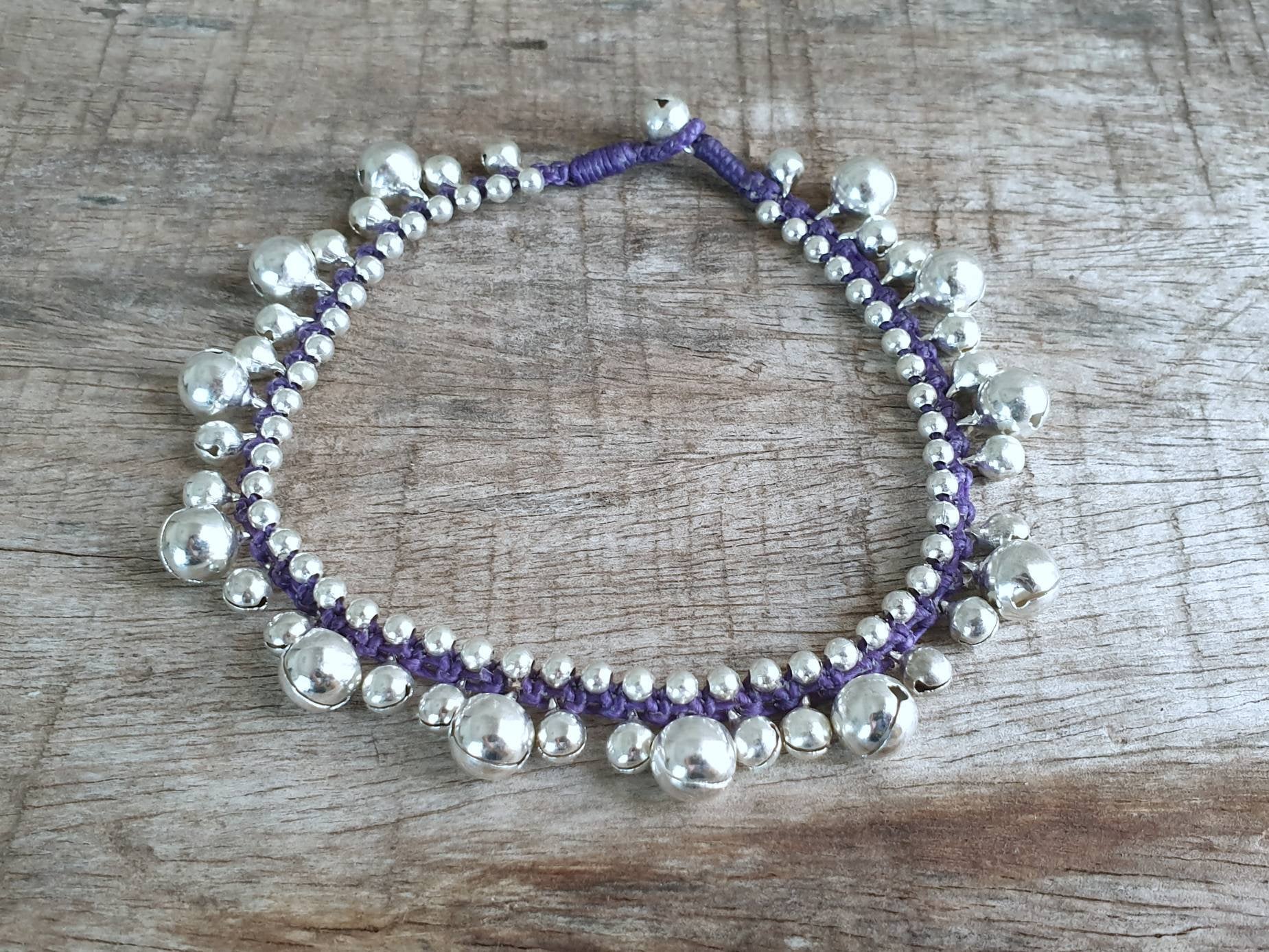 Sun Flower Silver Bells Bracelet, Boho Wedding Women Bracelet, Dance ...