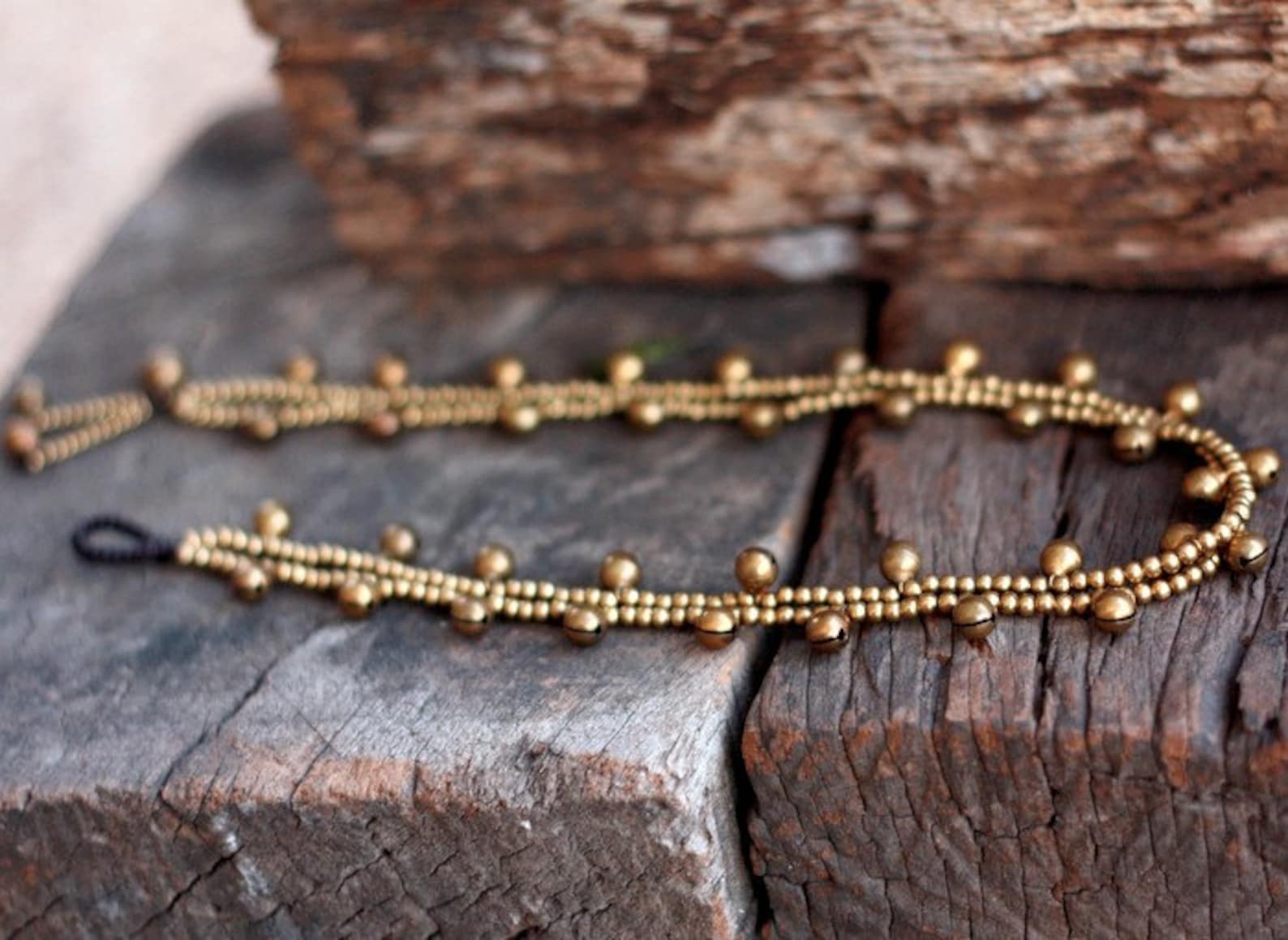 Brass Bell Chain Necklace | Etsy