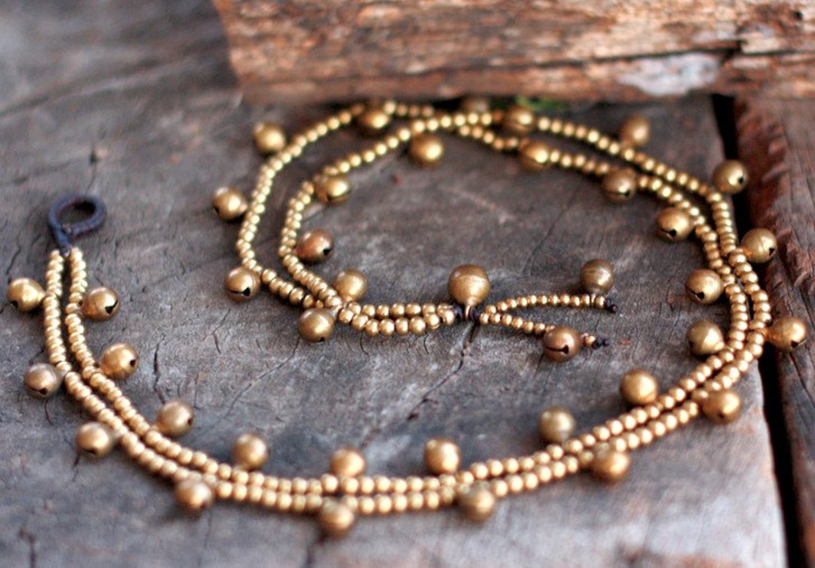 Brass Bell Chain Necklace | Etsy