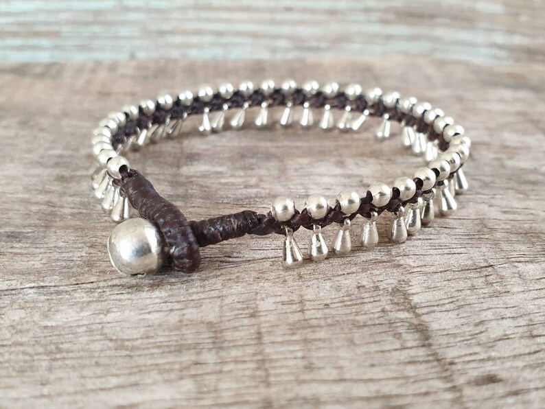 Water Drop Silver Beaded Bracelet Teardrop Bracelet Women | Etsy