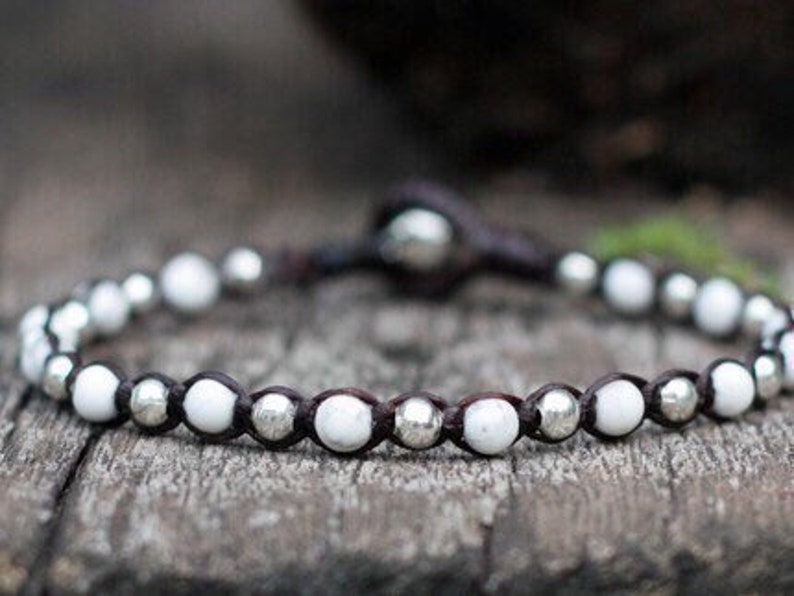 One Line Beaded Silver Bracelet Simple Beaded Bracelet Women - Etsy